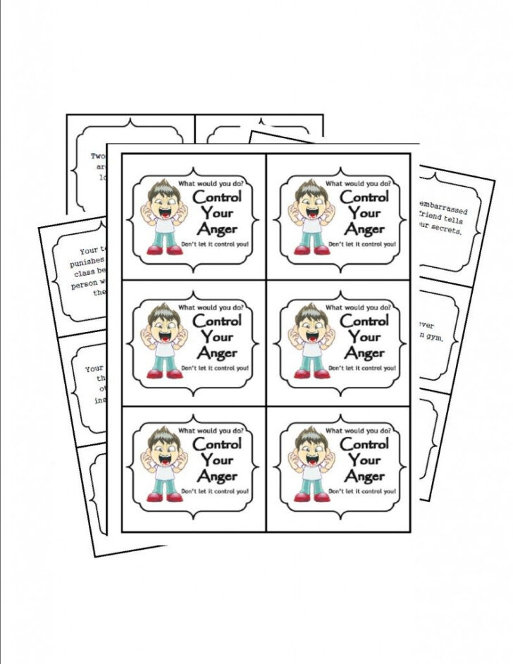 Anger Management Activity Free Problem Solving Cards Anger | Anger ...