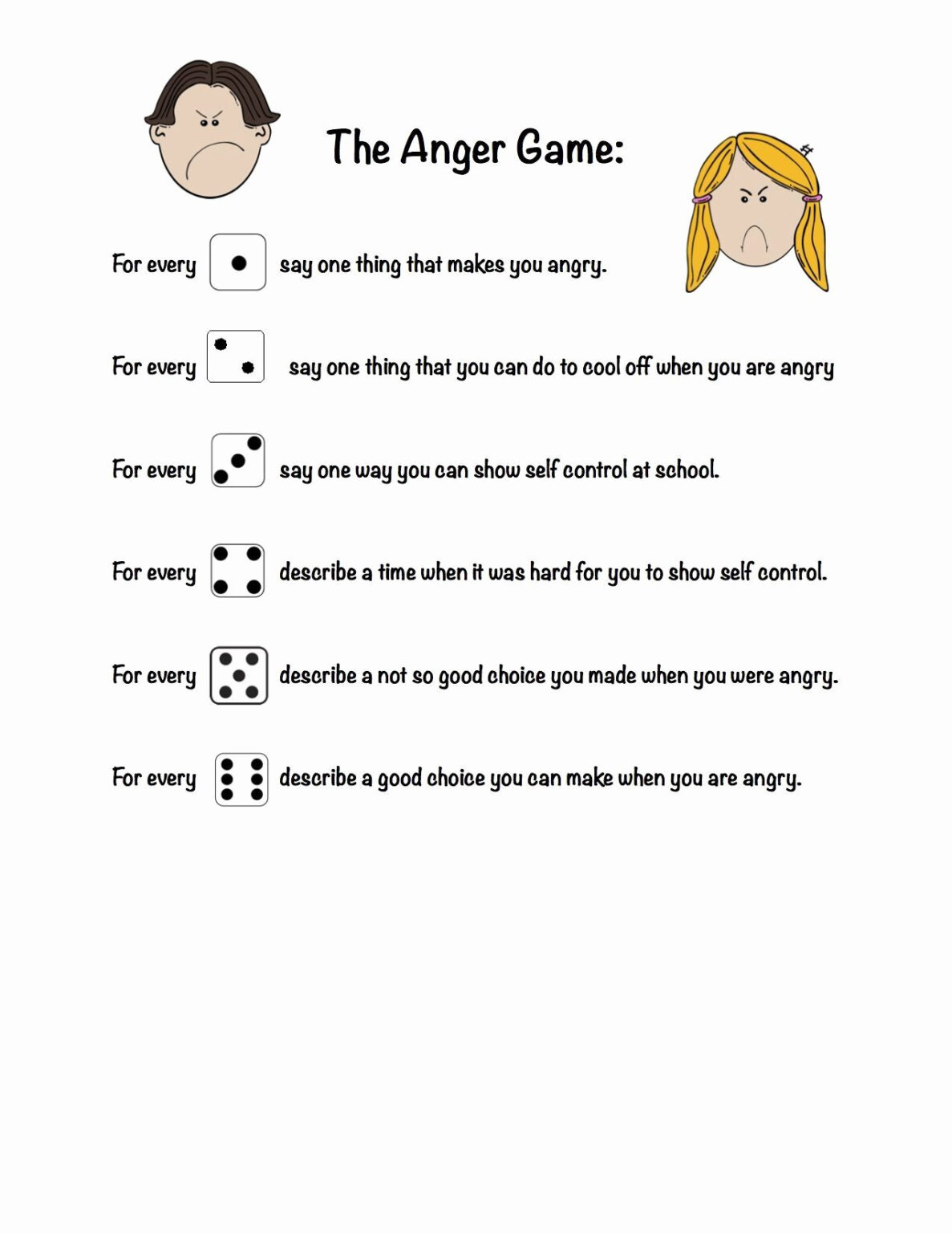 Anger Management Worksheets | Anger Management Worksheets