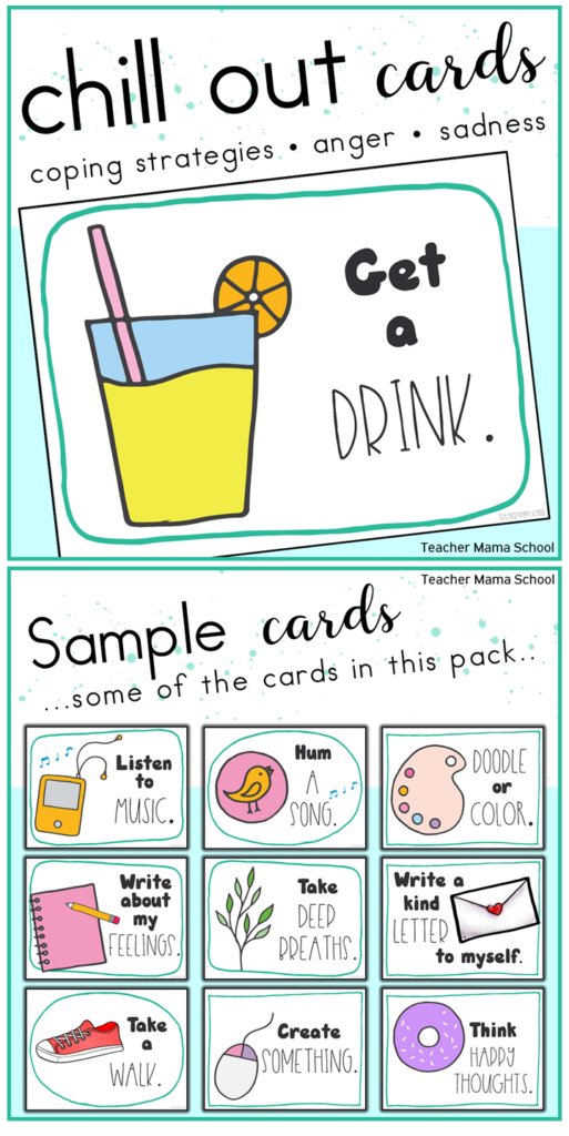 Calming Coping Strategy Cards Teacher Favorite Things Coping | Anger ...