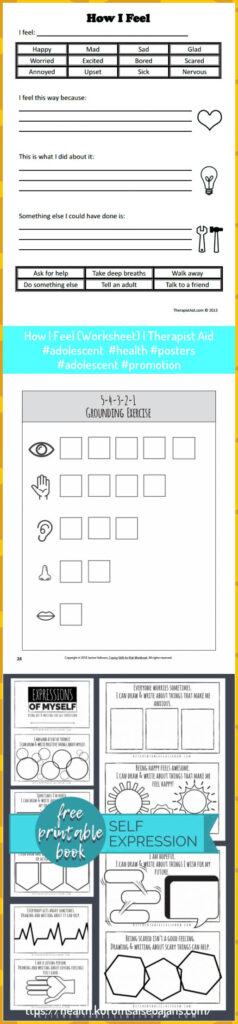 How I Feel Worksheet Therapist Aid Adolescent Health Posters | Anger ...