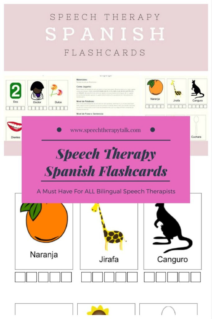Speech Therapy Spanish Flashcards Speech Therapy Materials Speech ...