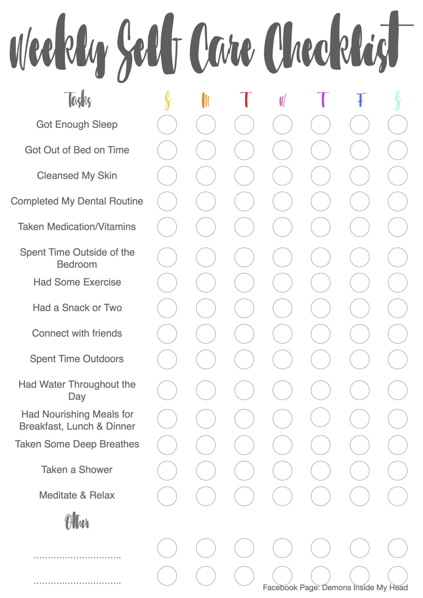 Weekly Self Care Checklist This Printable Provides The Basics As Well weekly-self-care-checklist-this-printable-provides-the-basics-as-well